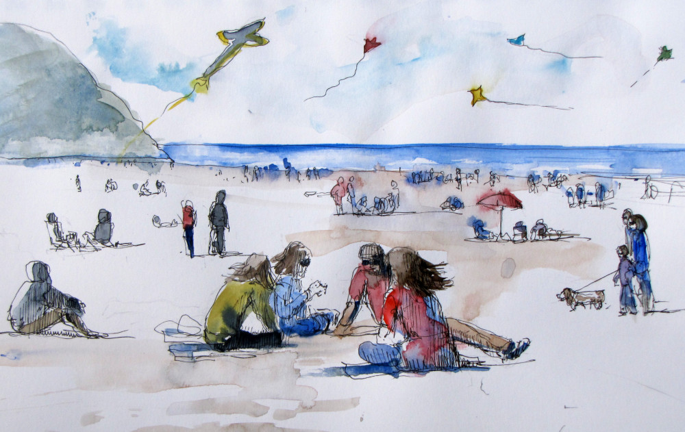 Drawing at the Beach – Love to Draw